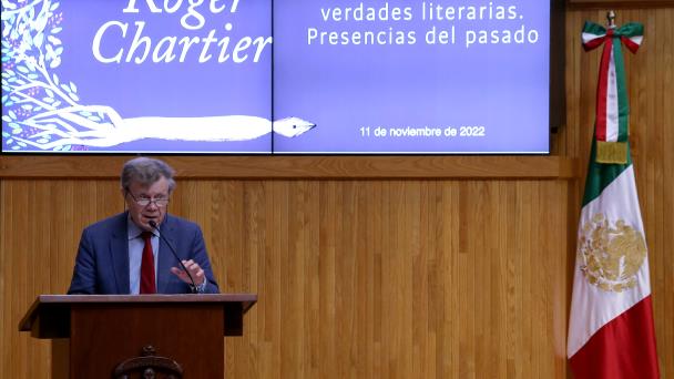 El historiador y filósofo Roger Chartier dio una conferencia magistral ...